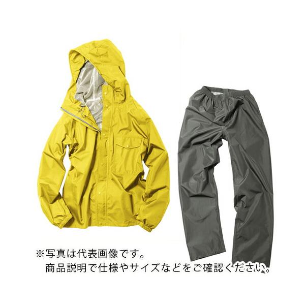 [特長]●軽量・透湿素材のレインスーツです。●視界を妨げないセーフティーフード仕様です。[仕様]●色：マスタード●サイズ：L●身長(cm)：170〜180●胸囲(cm)：90〜98●股下(cm)：78●耐水圧：10000mm●着丈(cm)：...