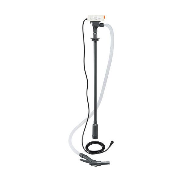 [特長]●18Lの灯油かん、軽油かんへ1分で給油できます。[用途]●ドラム缶からの油の移送に。[仕様]●吐出量(L/min)：20●揚程(m)：3.5●電源(V)：AC100●電源コード長さ(m)：4●ホース長さ(mm)：1.5●使用可能液...