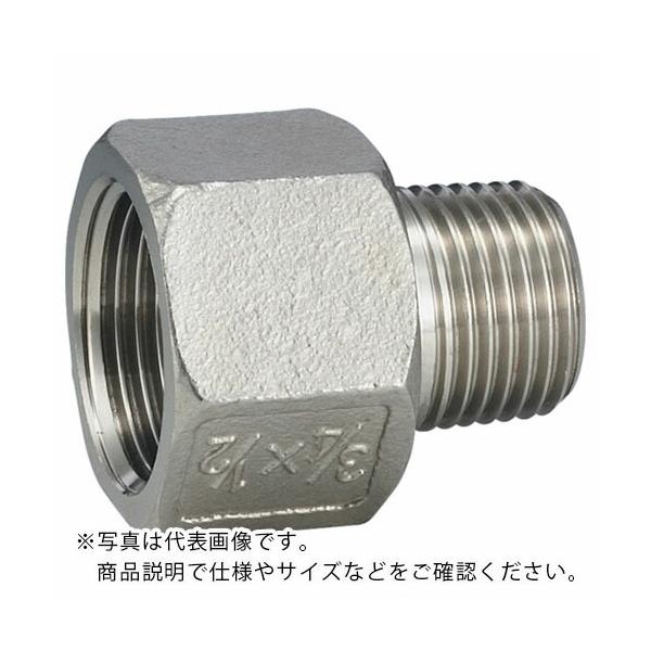 [特長]●ステンレス配管に対応しています。[仕様]●呼び径A：15×8●呼び径B：1/2×1/4●L(mm)：35.0●A(mm)：13.5●D(mm)：26●JIS B0203準拠●最高使用圧力：1.0MPa(300℃以下の蒸気・空気・ガ...