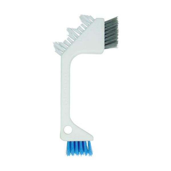 [特長]●目地についた汚れ落としに最適なブラシです。●汚れ具合にあわせてソフト・ハードのブラシの使い分けができます。[仕様]●色：ホワイト／ブルー／グレー●縦(mm)：230●横(mm)：105●厚さ(mm)：15[材質／仕上]●本体・ブラ...