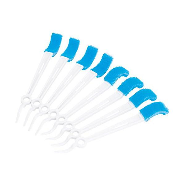 [特長]●植毛付スポンジブラシのカーブがノズルにフィットし、周囲が洗いやすく汚れをしっかり落とせます。●便器・便座のすき間の汚れをかき出すスクレーパー付です。●使い切りタイプなので清潔・衛生的です。[仕様]●厚さ(mm)：8●長さ(mm)：...