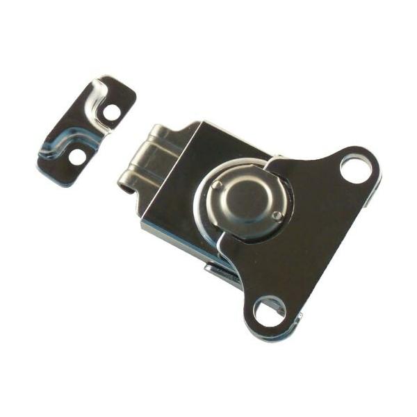 [特長]●つまみを回すことで締め付けが可能です。[仕様]●鍵穴径(mm)：8.0●本体取付穴・受け穴寸法：4.2mm[材質／仕上]●冷間圧延鋼板（SPCC）●表面処理:三価クロムメッキ仕上げ