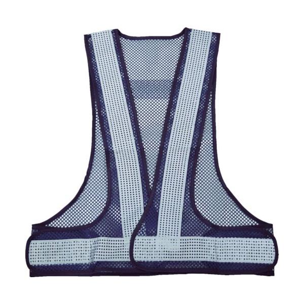 [特長]●マジック式のテープにて胴回りのサイズ調整が可能です。●反射材にも穴加工を施しており、通気性が良く軽量です。[仕様]●色：紺/シルバー反射●サイズ：フリー●着丈(cm)：60●胴周り(cm)：90〜130●反射材：幅50mm[材質／...