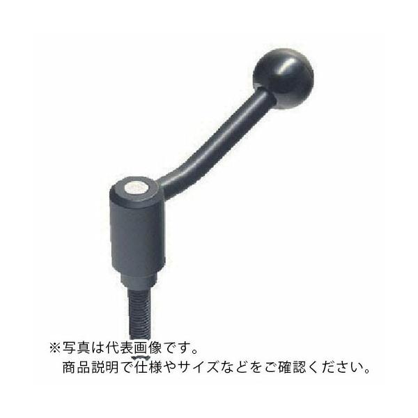 [特長]●ネジ径が太く、レバーも長いので、小さな力で大きな締付力を得られます。●レバーを押しつけると歯止めが作用するプッシュロック型で、手を離すと内臓スプリングでレバーは元に戻り再びフリーに回転させることができ、誤った接触にも安心です。[仕...