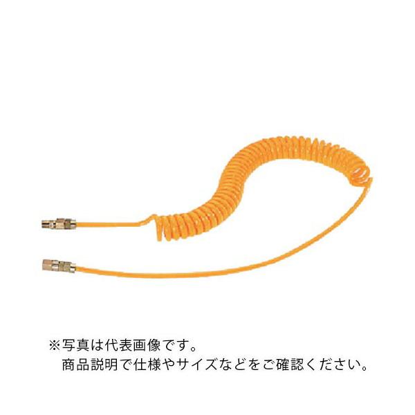 [特長]●ポリエステル樹脂を使用し柔軟性、弾力性に優れています。●耐油性・耐寒性に優れています。●手元ホース一体型のため、スパイラル部が邪魔にならない形です。●サイズ、長さが豊富です。[仕様]●色：黄●外径(mm)：8●内径(mm)：5●使...