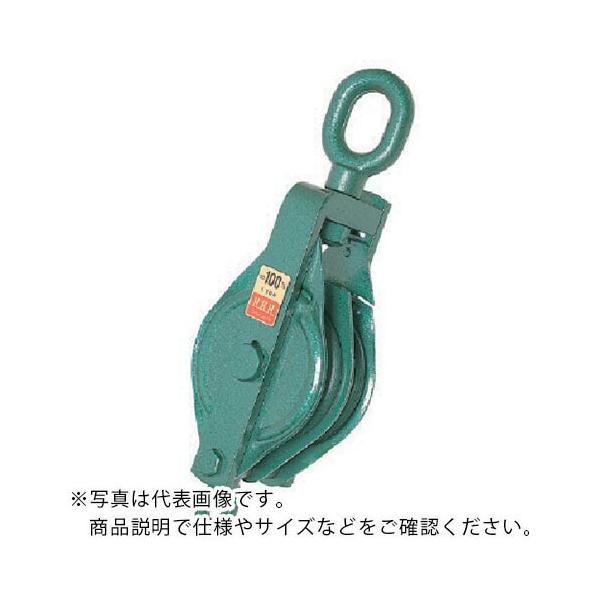 [特長]●側板が開くのでロープの途中からでも装着できます。[仕様]●車径(mm)：100●最大使用ロープ径(mm)：12●使用荷重(ton)：1●ベケット付[材質／仕上]●スチール[注意]●使用荷重は動滑車としての値です。定滑車としてご使用...