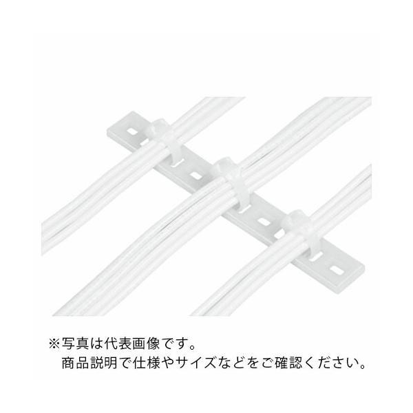 [特長]●複数の束線を等間隔で固定できます。●固定方法はねじ止めです。[仕様]●色：ナチュラル●縦(mm)：76.2●横(mm)：12.7●高さ(mm)：3.2●使用結束バンド幅(mm)：2.3〜4.8●使用ねじ寸法：M5●固定方法：M5ね...