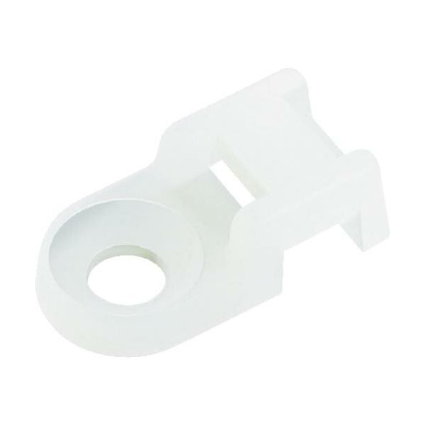 [特長]●ケーブルタイを固定し、電線、ケーブルをまとめることができます。[仕様]●色：白●高さ(mm)：6.1●使用結束バンド幅(mm)：〜5●固定方法：ネジ止め●最大結束径(mm)：使用結束バンドによる●下穴径(mm)：3.8●f(mm)...