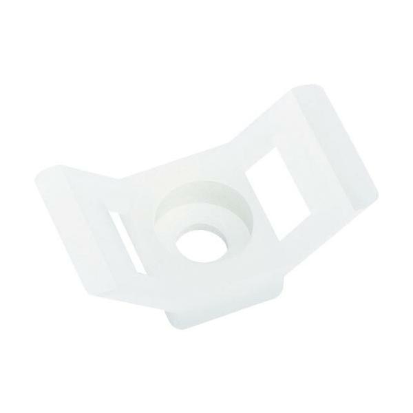 [特長]●ケーブルタイを固定し、電線、ケーブルをまとめることができます。[仕様]●色：白●使用結束バンド幅(mm)：〜9●固定方法：ネジ止め●最大結束径(mm)：使用結束バンドによる●下穴径(mm)：5●寸法(mm)B：15●A(mm)：3...