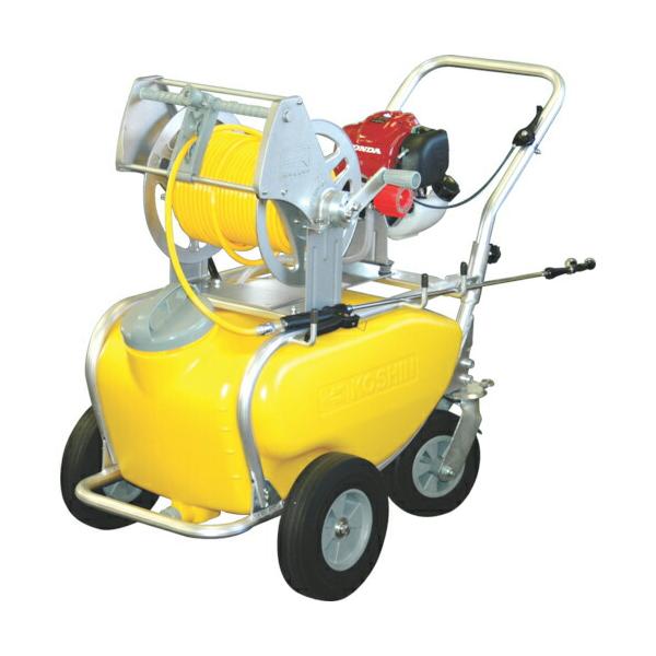 [特長]●５０ｍホースで広範囲も楽々です。[用途]●高木の消毒や広範囲の除草に[仕様]●吐出ホース：φ8.5×50m●最大吸水量(L/分)：8.6●本体重量(Kg)：40●ホンダエンジンGX25搭載[材質／仕上]●タンク部PE