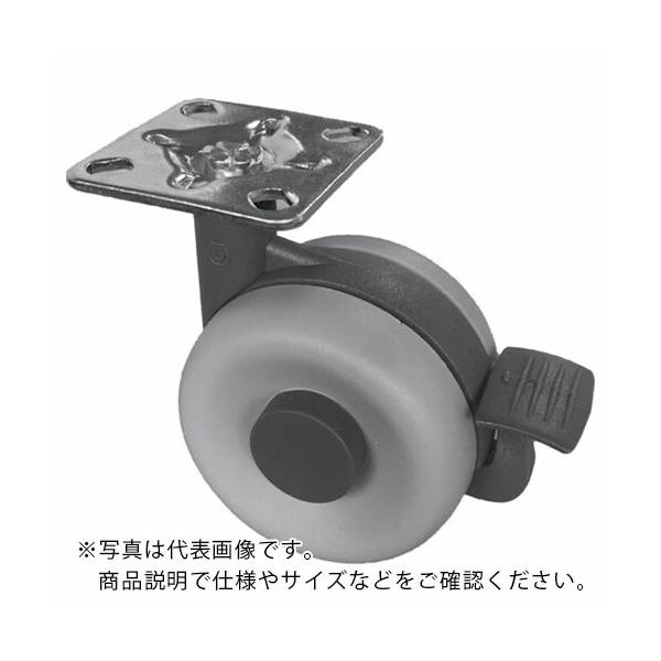 [特長]●全体的に丸みを帯びた形状のデザイン性の高い双輪キャスターです。[仕様]●許容荷重(daN)：35.3●許容荷重(kgf)：36●車輪径D(mm)：60●車輪幅(mm)：40●取付高H(mm)：81.5●取付座A(mm)：47●取付...