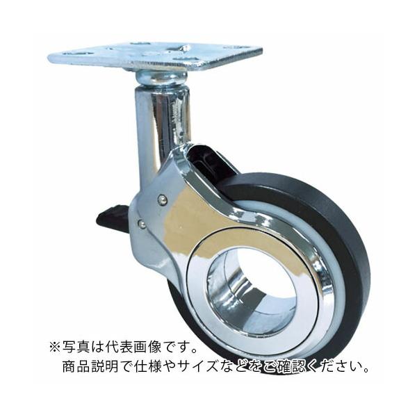 [特長]●車輪中央部が空洞になっているデザイン性の高いキャスターです。●ほこりなどが溜まりにくい形状にもなっています。[仕様]●許容荷重(daN)：49.0●許容荷重(kgf)：50●車輪径D(mm)：75●車輪幅(mm)：13●取付高H(...