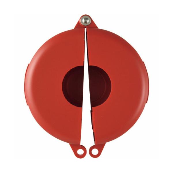 [特長]●ハンドルを包み込む様に収納し確実にロックすることで、誤操作などによる事故を防ぎます。●耐久性、耐薬品性などに優れたプラスチック製です。[仕様]●色：赤●厚さ(mm)：48●外径(mm)：168●内径(mm)：64●適応ハンドル径(...