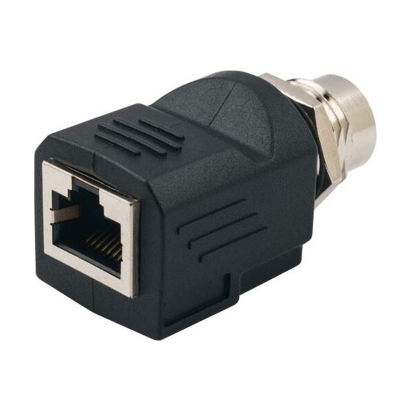 [特長]●制御盤の外板に取付可能な、RJ45⇔M12（Dコードタイプ）変換アダプタです。[仕様]●適合ケーブル：より線、単線共用●縦(mm)：48.2●Cat5までの伝送規格に適合●IP20(RJ45勘合部)、IP65(ハウジング部)IP6...
