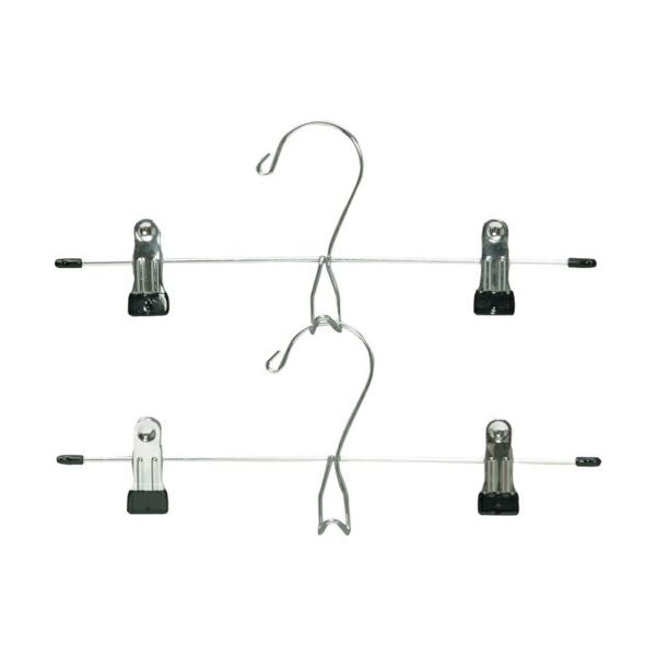 [特長]●PVCコーティングで服が滑り落ちにくいハンガーです。●縦に連結可能なのでクローゼットの場所をとりません。●お得な2個セットです。[仕様]●幅(mm)：305●奥行(mm)：30●高さ(mm)：120●2個セット[材質／仕上]●スチ...