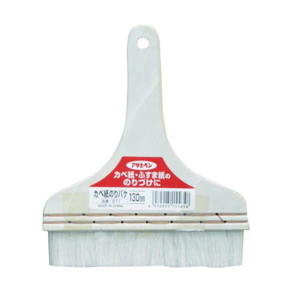 [特長]●しっかりしたコシがあります。●カベ紙、ふすま紙ののりづけに最適です。[仕様]●刷毛幅(mm)：130●毛丈(mm)：26●全長(mm)：133●130MM[材質／仕上]●毛：山羊毛・ポリエステル●柄：木