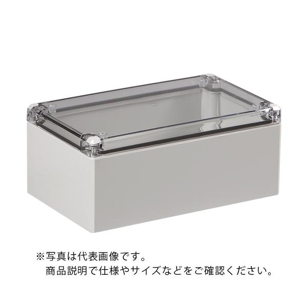 [特長]●保護等級IP65の防水・防塵ポリカーボネートボックスです。●軽量で耐衝撃性に優れています。●トップカバー内側にも取付ボスが付いていますので部品などの取付けにご利用下さい。[仕様]●Rohs対応品●IP65[材質／仕上]●ポリカーボネート