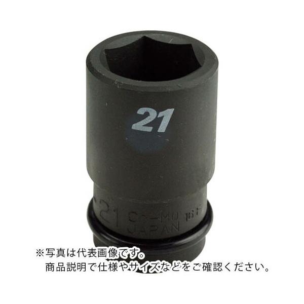 [特長]●インパクト用セミロングソケットです。[仕様]●差込角(mm)：12.7●対辺寸法(mm)：22●全長(mm)：52●対辺形状：6角●適合ピン：4-P2●適合Oリング：4-O1●対辺寸法(mm)6角：22[材質／仕上]●クロムモリブ...