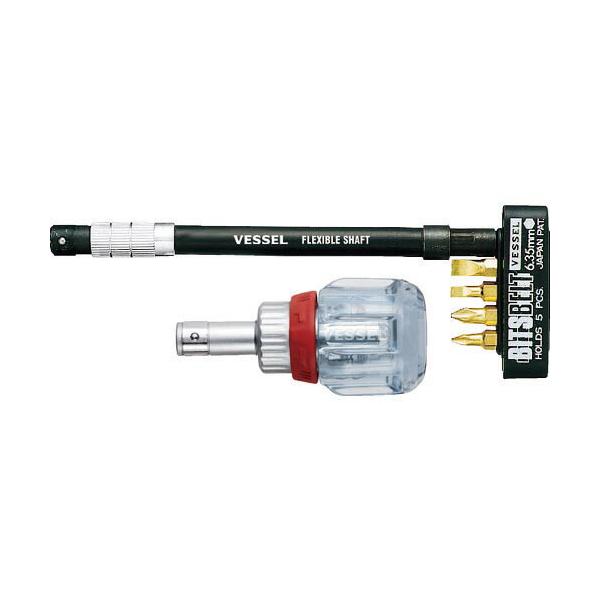 [特長]●72ギアラチェットはスムーズな回転で、握り直さず作業ができます。●ラチェット機構付きのスタビードライバーです。●手に収まるスタビータイプで、狭い場所での作業に最適です。●曲げて使えるフレキシブルシャフト付きで、手が入りにくい箇所で...