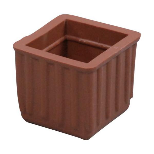 [特長]●エラストマー樹脂を使用しているので耐久性に優れ、色落ちがしにくくなっています。[仕様]●内寸(mm)：21×21●色：茶●タイプ：角[材質／仕上]●エラストマー樹脂