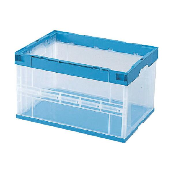 [特長]●使わない時は折りたたんで収納できるため、省スペース化に役立ちます。●内面フラット構造で内容物を傷つけにくい設計です。[仕様]●容量(L)：50●色：透明/ブルー●外形寸法(mm)間口：530●外形寸法(mm)奥行：366●外形寸法...