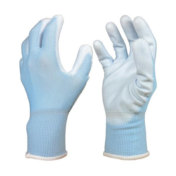 [特長]●１３ゲージ薄手手袋で手にフィットします。●ポリウレタンコーティングで手が汚れにくくなっています。●高い伸縮性で手にしっかりとフィットします●通気性が良く汗蒸れを軽減[仕様]●色：ブルー●サイズ：L●ゲージ数：13●全長(cm)：2...