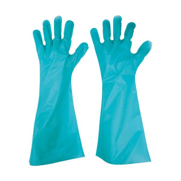 [特長]●五本指の付け根に絞りを入れてフィット感を向上、作業中のずれ、脱落を防ぎます。●環境に優しいポリエチレン製です。高品質で衛生的な国産品です。[仕様]●色：グリーン●サイズ：M●全長(cm)：45.0●手のひら周り(cm)：29.0●...