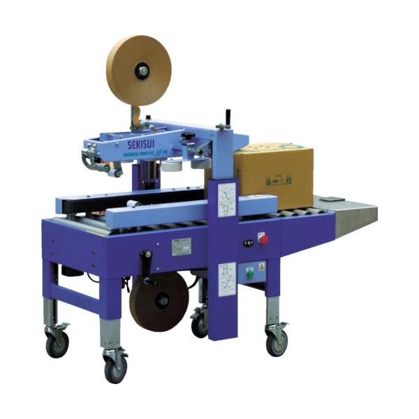 [特長]●ケースサイズを限定、設置面積が従来比70%（ワークメイト３１）のコンパクトサイズです。●ケースを組み立てた後、底フラップをホルダーに引っかけることで両手を使って箱詰め作業ができます。●ケースサイズ調整は、幅・高さともにハンドル操作...