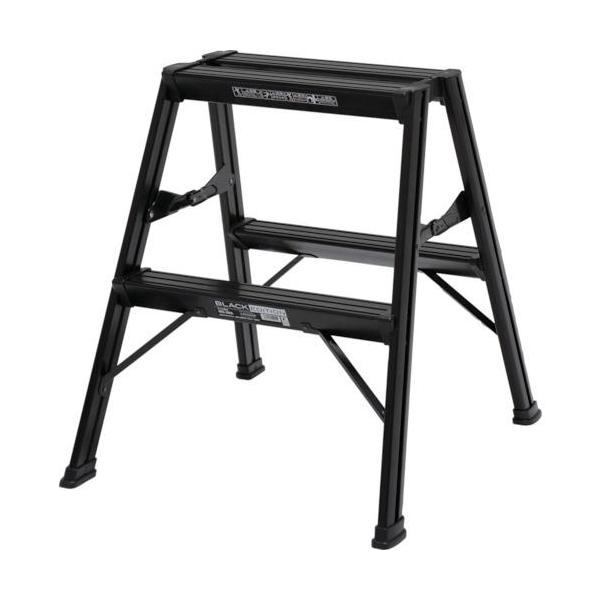 [特長]●空間になじむオールブラックタイプです。[用途]●店舗什器など様々なシーンで。[仕様]●最大使用質量(kg)：130●天板高さ(m)：0.57●天板寸法(mm)：370×192●段数(段)：2●踏ざん踏面幅(mm)：75●色：ブラッ...