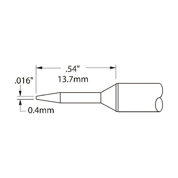 [特長]●MXシリーズ用チップカートリッジです。[仕様]●413℃　B型　0.4mm x 13.7mm