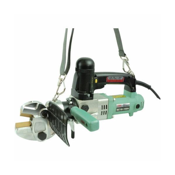 [特長]●電源100V駆動のボルトカッターです。●刃はチタンコーティング粉末ハイス鋼で鉄筋コンクリート用棒鋼φ16迄、焼き入れ鋼材φ13迄切断できます。[仕様]●切断能力(mm)：16●入力電圧(V)：100●定格電流(A)：8.0●切断速...
