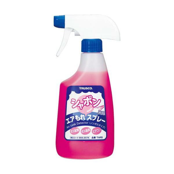 [特長]●吹きかけるだけでエアー漏れを発見できます。●ノズルを回すと泡状と液状が切り替え可能です。●生分解性が高く、環境への影響を抑えた商品です。●容器は、あらゆる角度でスプレー可能です。[仕様]●色：ピンク●容量(ml)：500●原液量(...