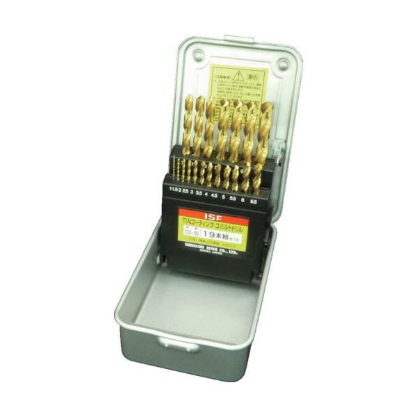[特長]●スチールケース入りで持ち運びに便利です。●即時現場対応可能です。[仕様]●先端角：120°●TINコーティングを施してあります。[材質／仕上]●コバルト高速度鋼(HSCO-M42)[セット内容／付属品]●セット内容(mm):1.0...