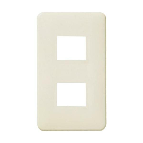 [特長]●フルカラーモダンプレート2コ用(ミルキーホワイト)です。[仕様]●プレート形状：2コ用