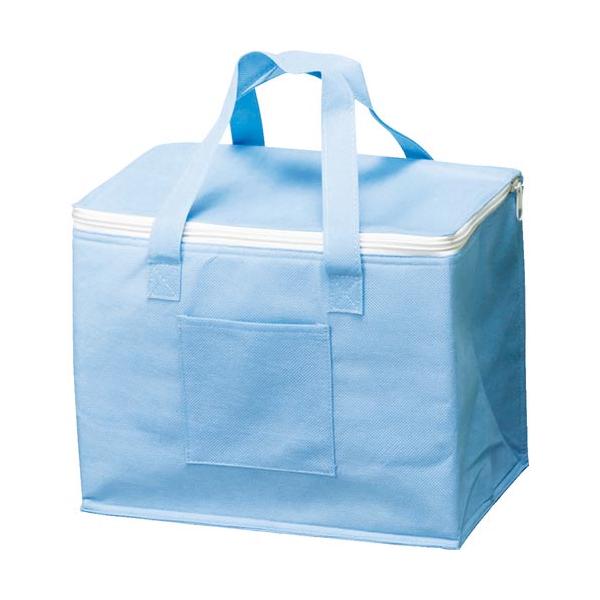 [特長]●丈夫な不織布タイプの保冷バッグです。●収納はコンパクトなのに大容量タイプです。●軽いので持ち運びに便利です。[仕様]●色：ブルー●幅(mm)：270●奥行(mm)：180●高さ(mm)：200●容量(L)：9.7●収納目安：500...