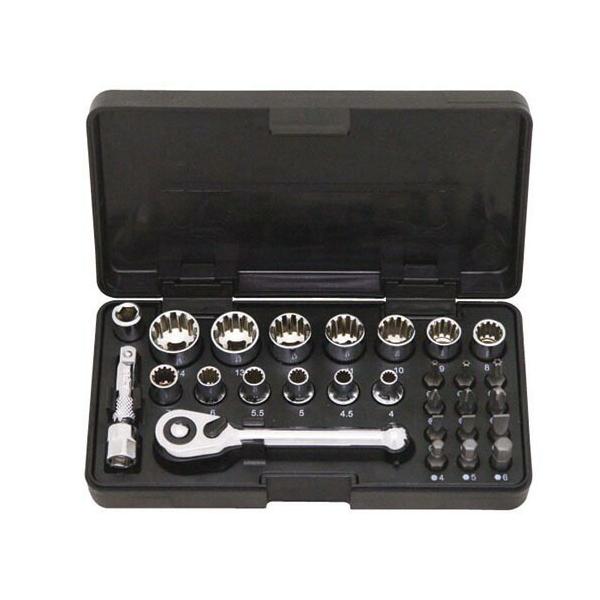 [特長]●スプラインタイプソケットは6角、12角、スクエア、スプライン、ヘクスローブ及びなめたボルト等、様々なボルトに使用可能。[セット内容／付属品]スプラインソケット：4・4.5・5・5.5・6・7・8・9・10・11・12・13・14m...