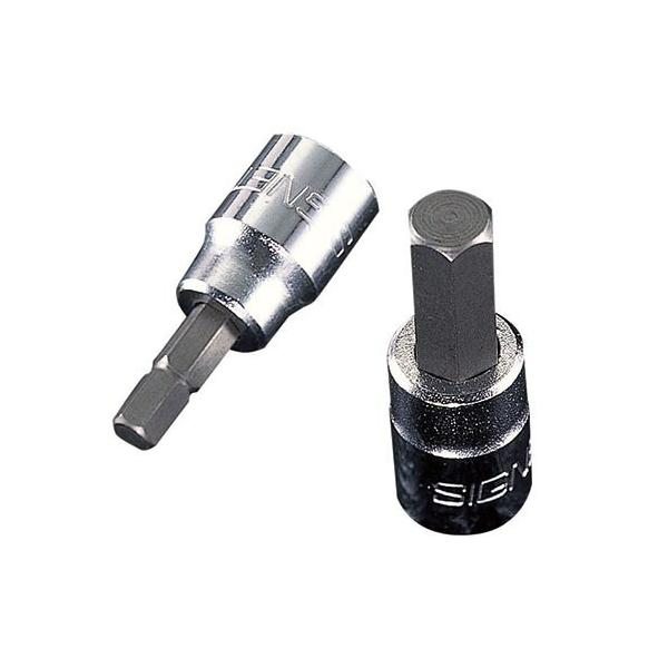 [特長]●六角キャップスクリュー用のビットソケット。[仕様]●差込角(”SQ)：3/8●サイズ(”)：1/4●全長(L1；mm)：49.5●軸長(L2；mm)：24●外径(D；mm)：17.5?●質量(g)：37.5