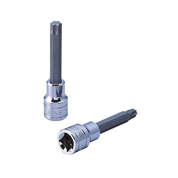 [特長]●ロングタイプ。[仕様]●差込角(”SQ)：1/2●サイズ：T45●全長(L1；mm)：100●軸長(L2；mm)：62●外径(D1；mm)：24●軸径(D2；mm)：10