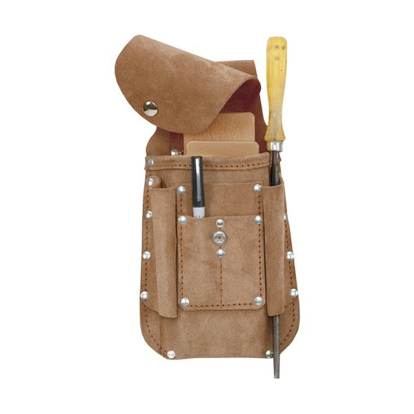 [特長]●フタが工具の落下を防ぎます。●負荷のかかる部分はリベットにより強化されています。[仕様]●サイズ(mm)：W139×H298●材質：スプリットレザー●重量(g)：226.5[注意]※工具類は付属しません。●※クニーズ社の皮革製品は...