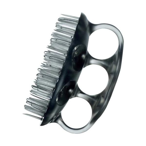 [特長]●ブラシは指先では落ちにくい頭皮の皮脂や汚れを落とし、同時に頭皮マッサージの機能も備えています。●髪の毛が絡みにくく、きめ細かい泡が立ち、すすぎもしっかり行うことができます。●三つの指穴でホールド感抜群のグリップ。●シャンプー時でも...