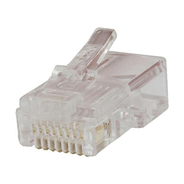 [特長]●貫通式のため、ケーブルの長さ調整が不要で配線確認がしやすく、確実に結線作業ができます。●金メッキ層を持ち、耐久性が抜群です。[仕様]●カテゴリ種類：CAT5e●適合ケーブル：AWG24〜26単線・より線●色：透明●タイプ：貫通式●...