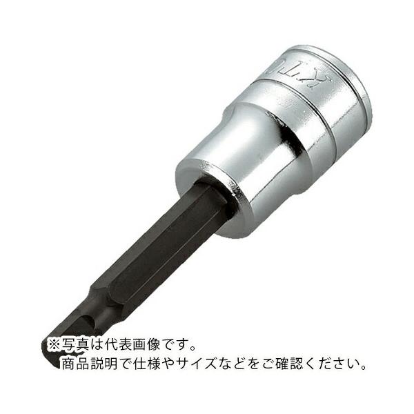 [特長]●ビット部は差込式で交換が可能です。●スタンダードタイプです。●差込角側は応力の集中を防ぐパワーフィット形状を採用しています。[仕様]●差込角(mm)：9.5●対辺寸法(mm)：6●ビット長さ(mm)：37●全長(mm)：66●対辺...