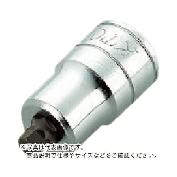 [特長]●ビット部は差込式で、交換が可能です。●超ショートタイプです。●差込角側は応力の集中を防ぐパワーフィット形状を採用しています。[仕様]●差込角(mm)：9.5●全長(mm)：39.5●対辺寸法(mm)：9[材質／仕上]●特殊工具鋼