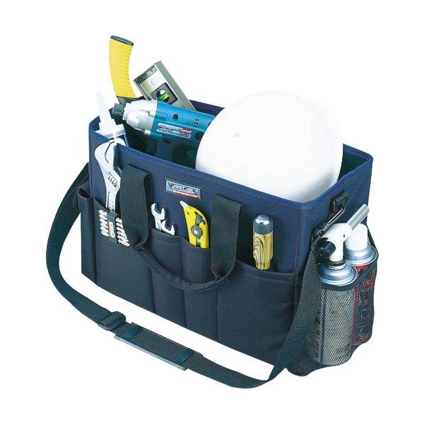 [特長]●全面プロ仕様、多機能ポケットを配置しております。●小型工具から電動工具まで収納可能です。●PVC加工で耐久性抜群、耐光性抜群、収納性抜群です。[用途]●電動工具（インパクト、グラインダーなど）収納可能に。[仕様]●色：ブラック/ブ...