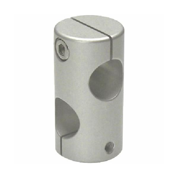 [特長]●パイプのスライドや転回がしやすい丸穴タイプの製品です。[仕様]●タイプ：クロス90°穴●幅(mm)：22●高さ(mm)：42●長さ(mm)：22●寸法(mm)d：φ12●寸法(mm)d2：φ12●D1(mm)：φ22●E(mm)：...