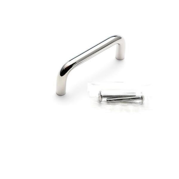 [特長]●φ8の丸棒ステンレス鋼製裏ビス止めハンドルです。●シンプルで使いやすい構造です。[仕様]●裏止めハンドル●仕上：鏡面研磨[材質／仕上]●ステンレス鋼（SUS304）[セット内容／付属品]●十字穴付トラス小ねじM4×28