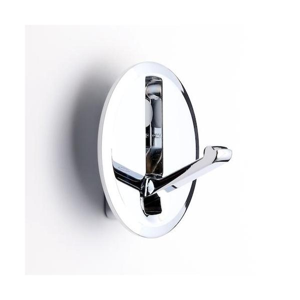 [特長]●フックは自動的に閉まります。●フック収納時の出っ張りが少ないデザインです。[仕様]●クロムめっき[注意]●木製の板に取り付ける際はクッションゴムをはずして取り付けてください。