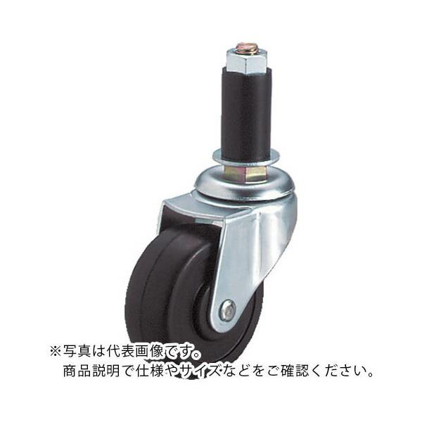 [特長]●標準的な小型キャスターです。●溶接やめねじなどの必要がなく、取り付けが簡単なキャスターです。●走行性に優れたゴム車輪を使用しています。[仕様]●許容荷重(daN)：30●許容荷重(kgf)：30.6●車輪径D(mm)：50●車輪幅...