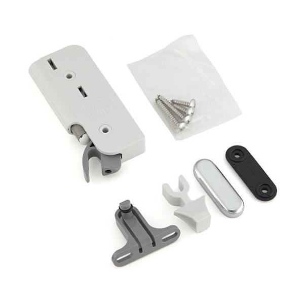 [特長]●横開き扉用のダンパーキャッチです。●右開き・左開きのどちらにも対応します。●DC-90型は、キャビネット正面に対し縦に取り付けるため、収納の邪魔になりにくい納まりです。[用途]●各種産業機器。[仕様]●扉幅：450以下●扉高さ：6...