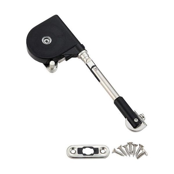 [特長]●ラプコン機構により、下開き扉がゆっくりと静かに開くステーです。[用途]●各種産業機器に。[仕様]●全長(mm)：145.3●厚さ(mm)：19.5●穴径(mm)：4.1、4.2●穴数(個)：6●穴数：6●キャッチ付[セット内容／付...